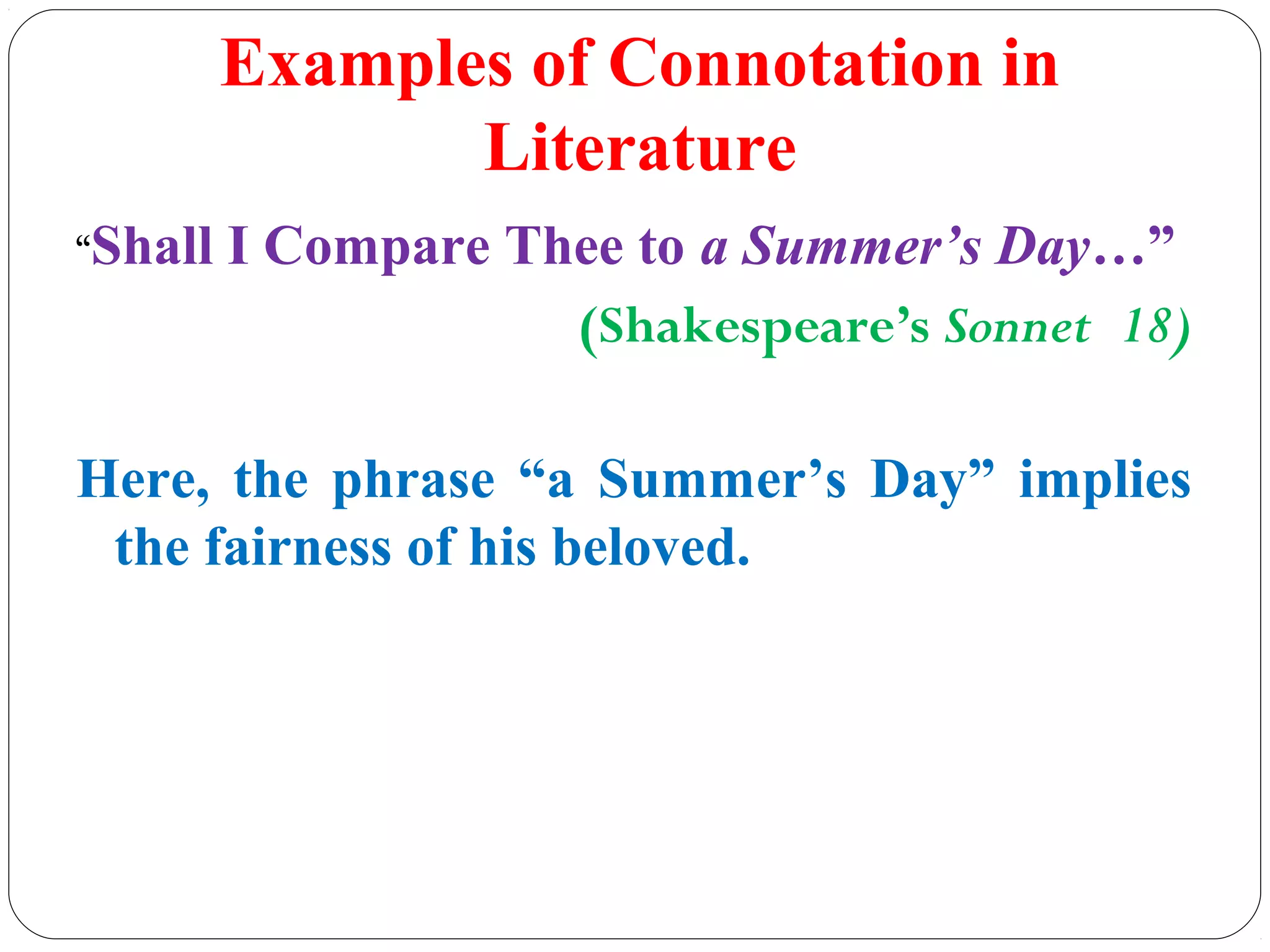 Apostrophe, Imagery, Symbolism, Denotation and Connotation | Basic ...