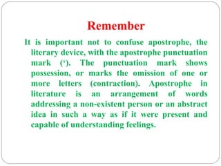 Apostrophe, Imagery, Symbolism, Denotation and Connotation | Basic ...