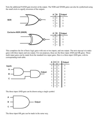 Basic logic gates and buffers | PDF