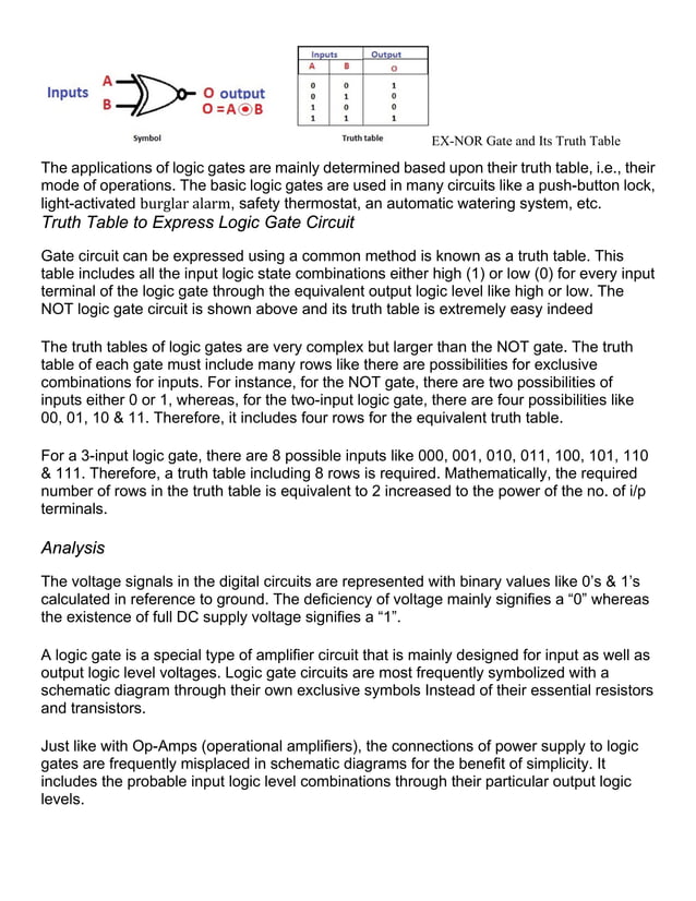 Basic Logic Gates with Truth Tables.pdf | Programming Languages | Computing