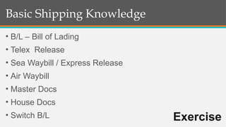 Basic Logistics Training and Shipping Knowledge | PPT