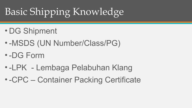 Basic Logistics Training and Shipping Knowledge | PPTX