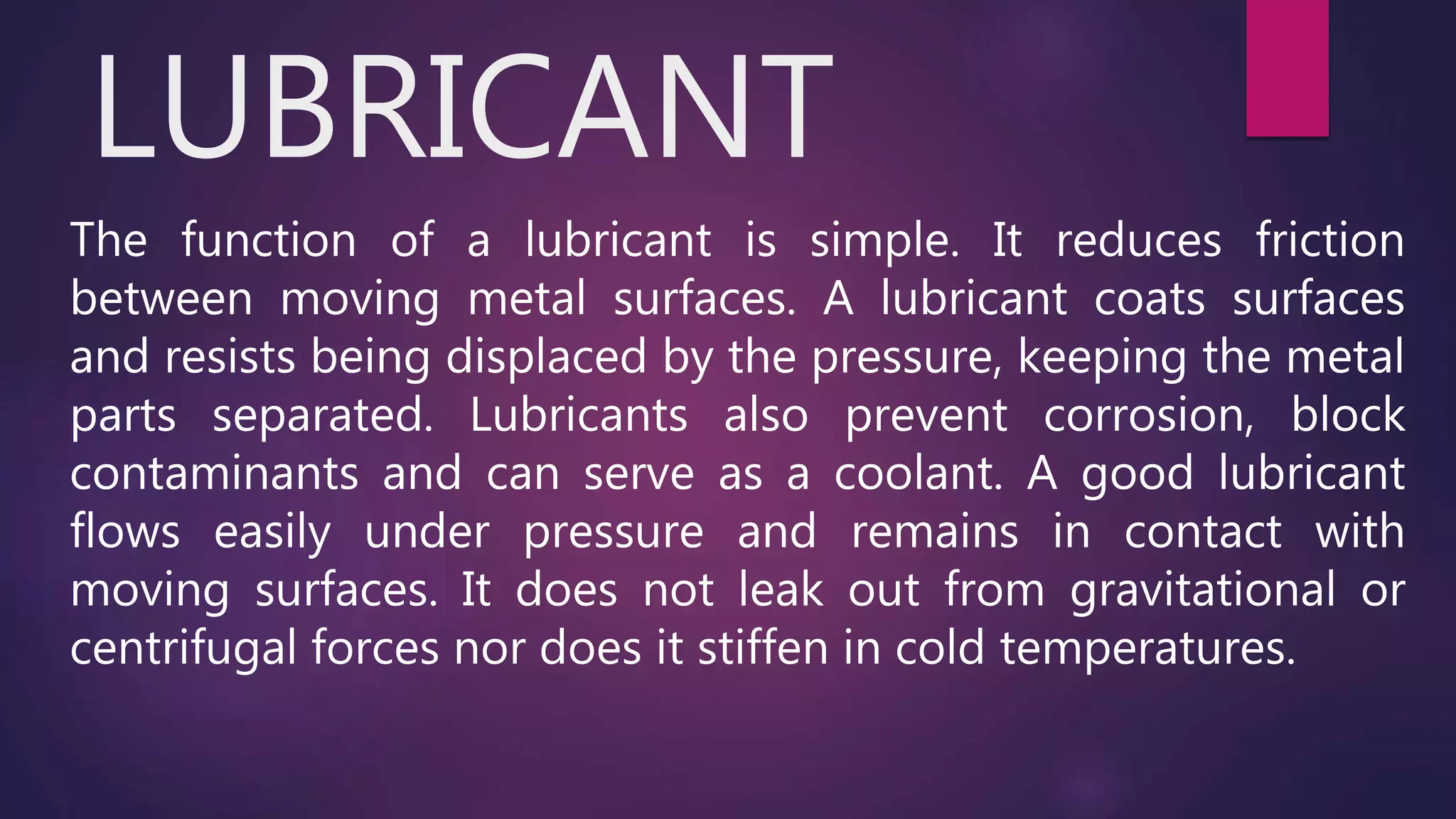 EIM NC II- Basic lubricant | PPTX