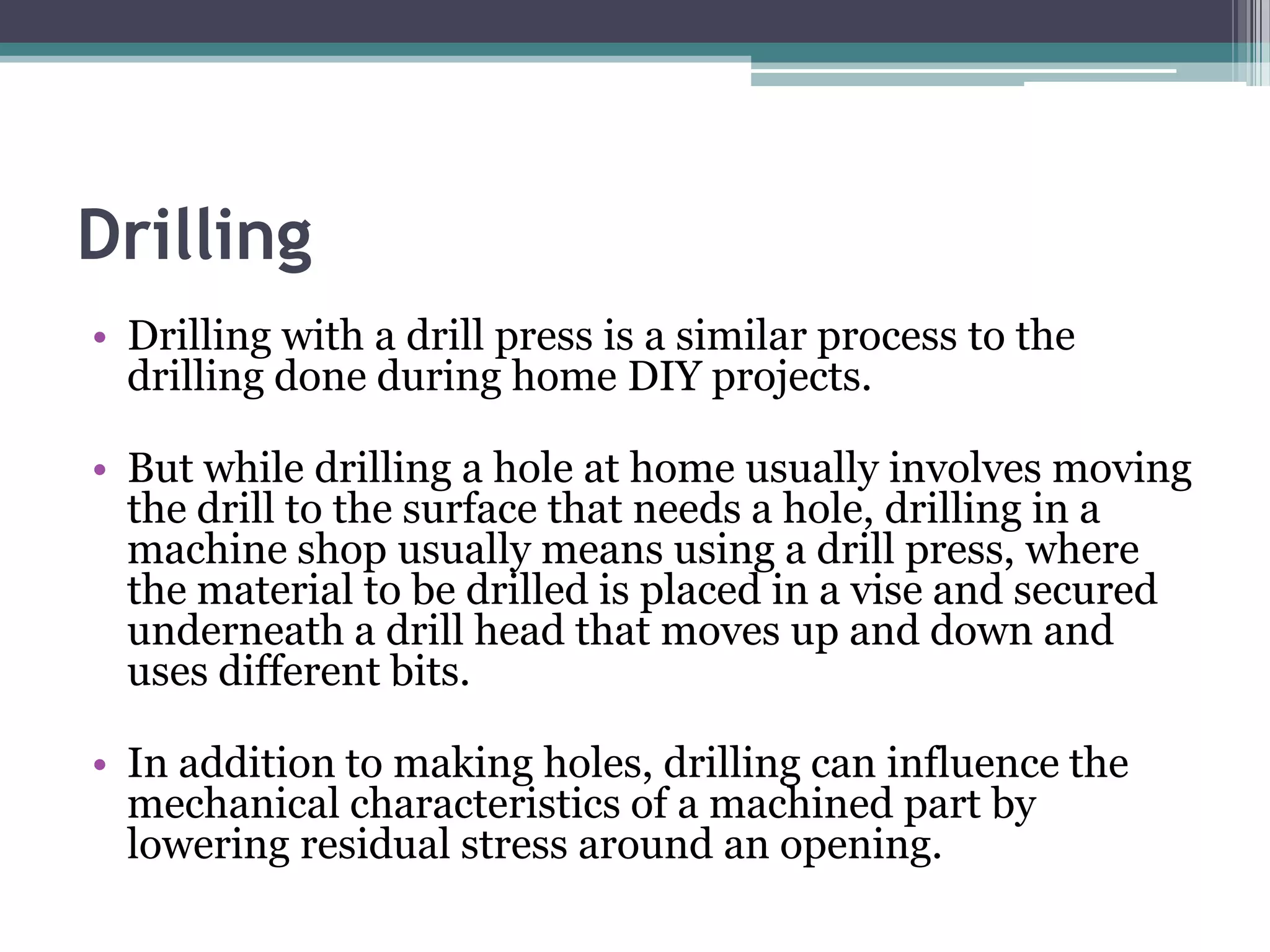 Basic Machine Shop Processes | PPTX