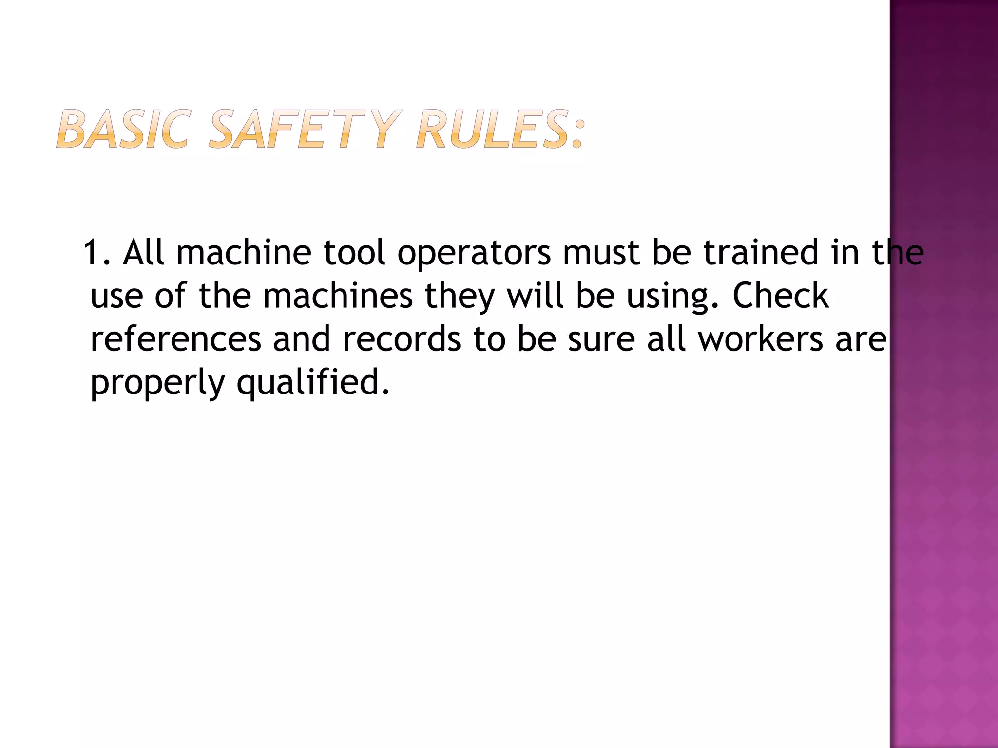 Basic Machine Shop Safety And Maintenance Tips | PPT