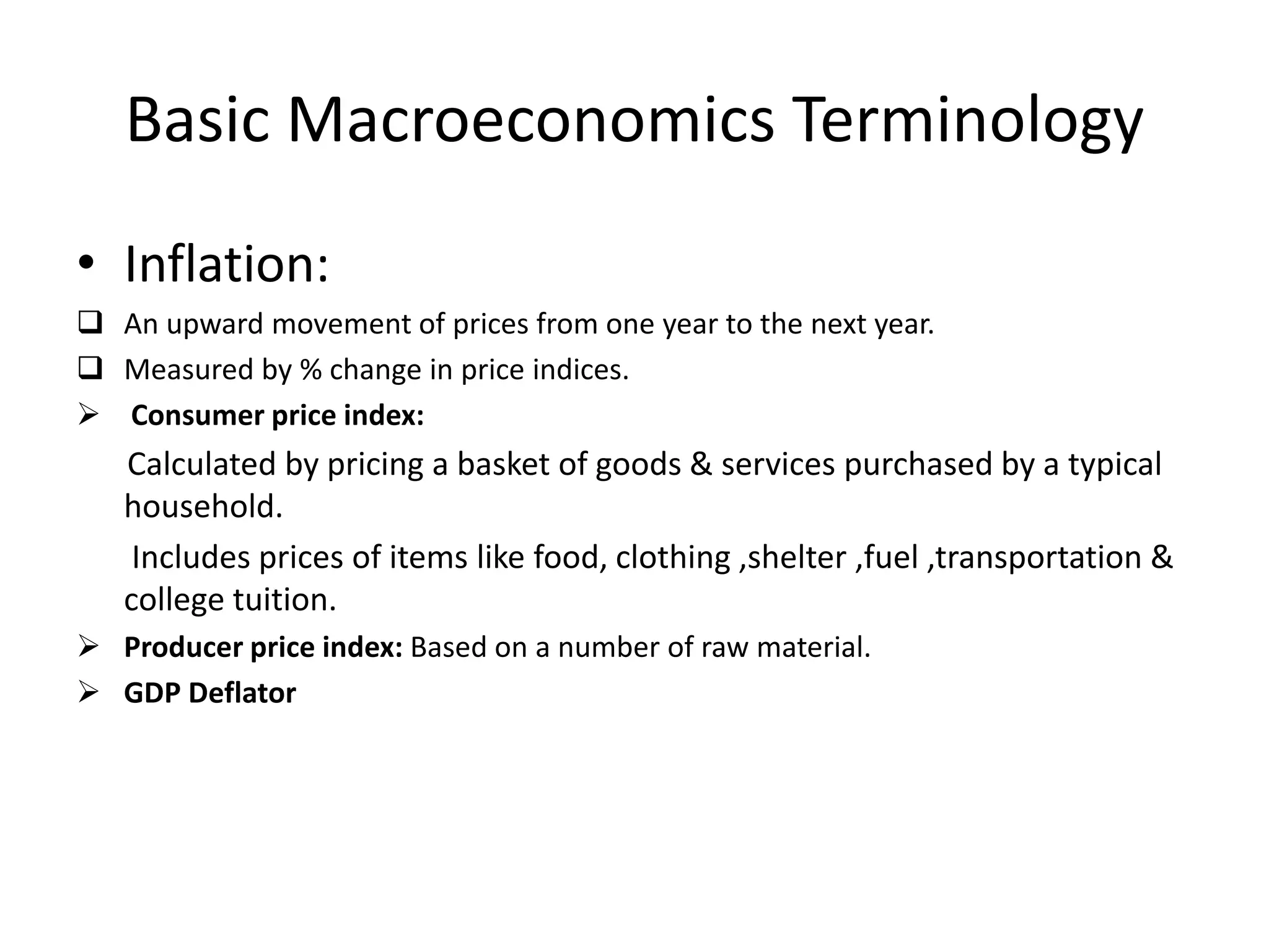 Basic macroeconomics | PPT
