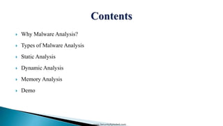 Basic malware analysis | PPTX