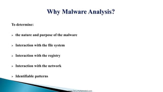 Basic malware analysis | PPTX