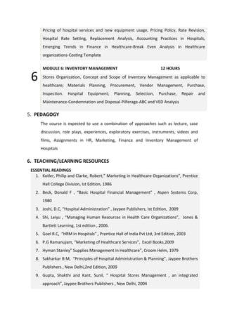 Basic management aspects of health care | PDF