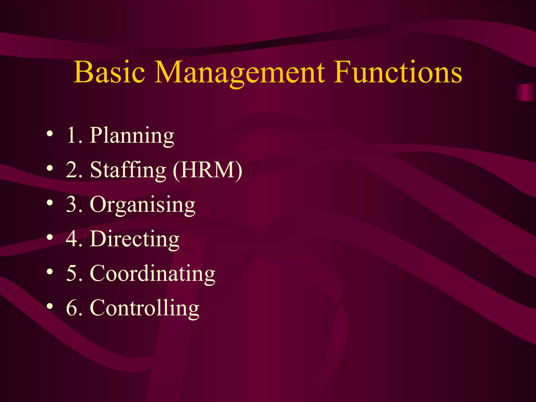 Basic Management Functions | PPT