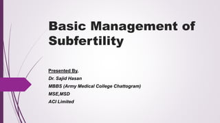 Basic Management of Subfertility.pptx