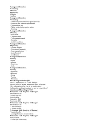 Basic management principles | PDF