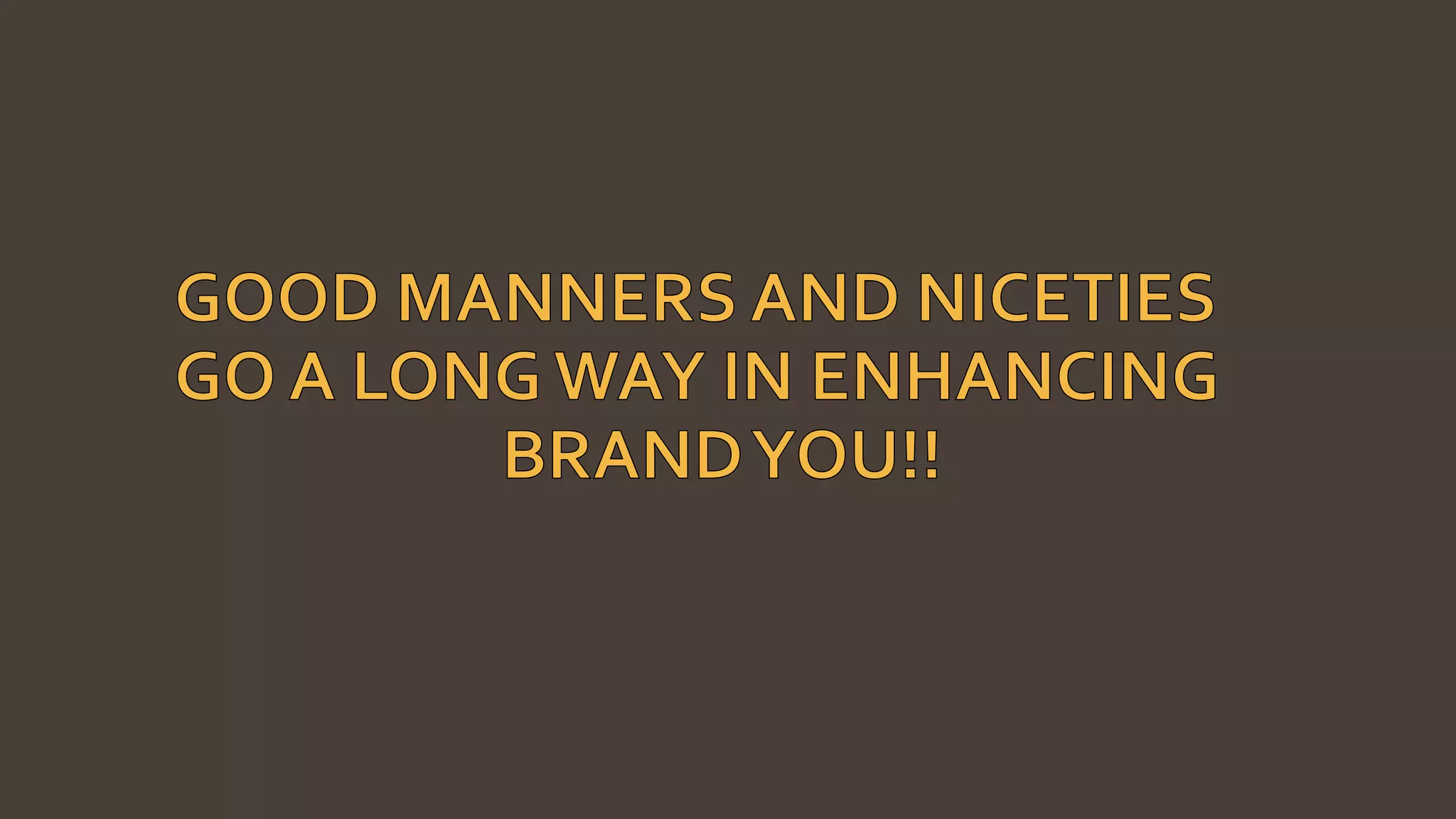 Basic manners | PPTX