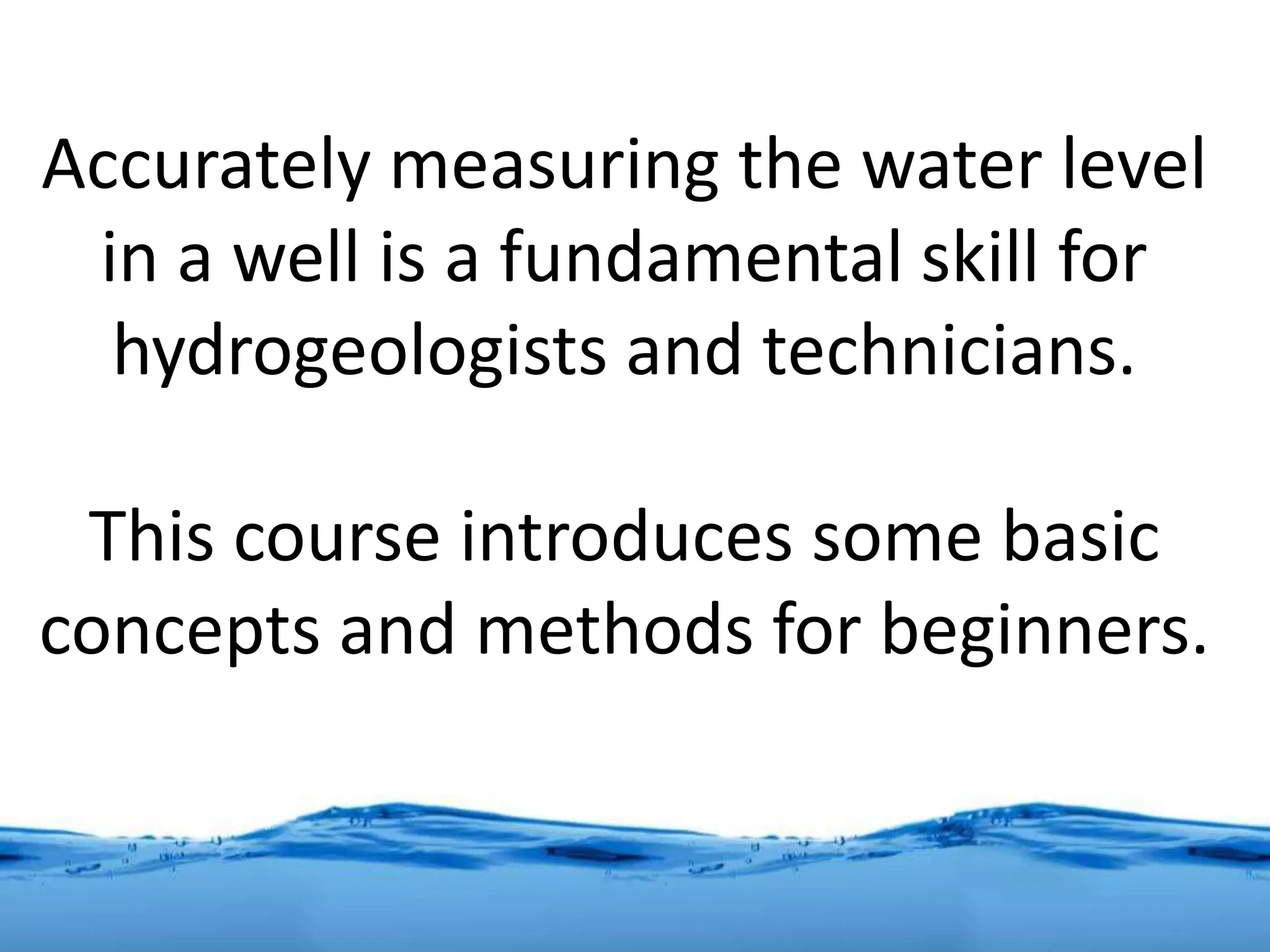 Basic Manual Water Level Measurement | PPTX