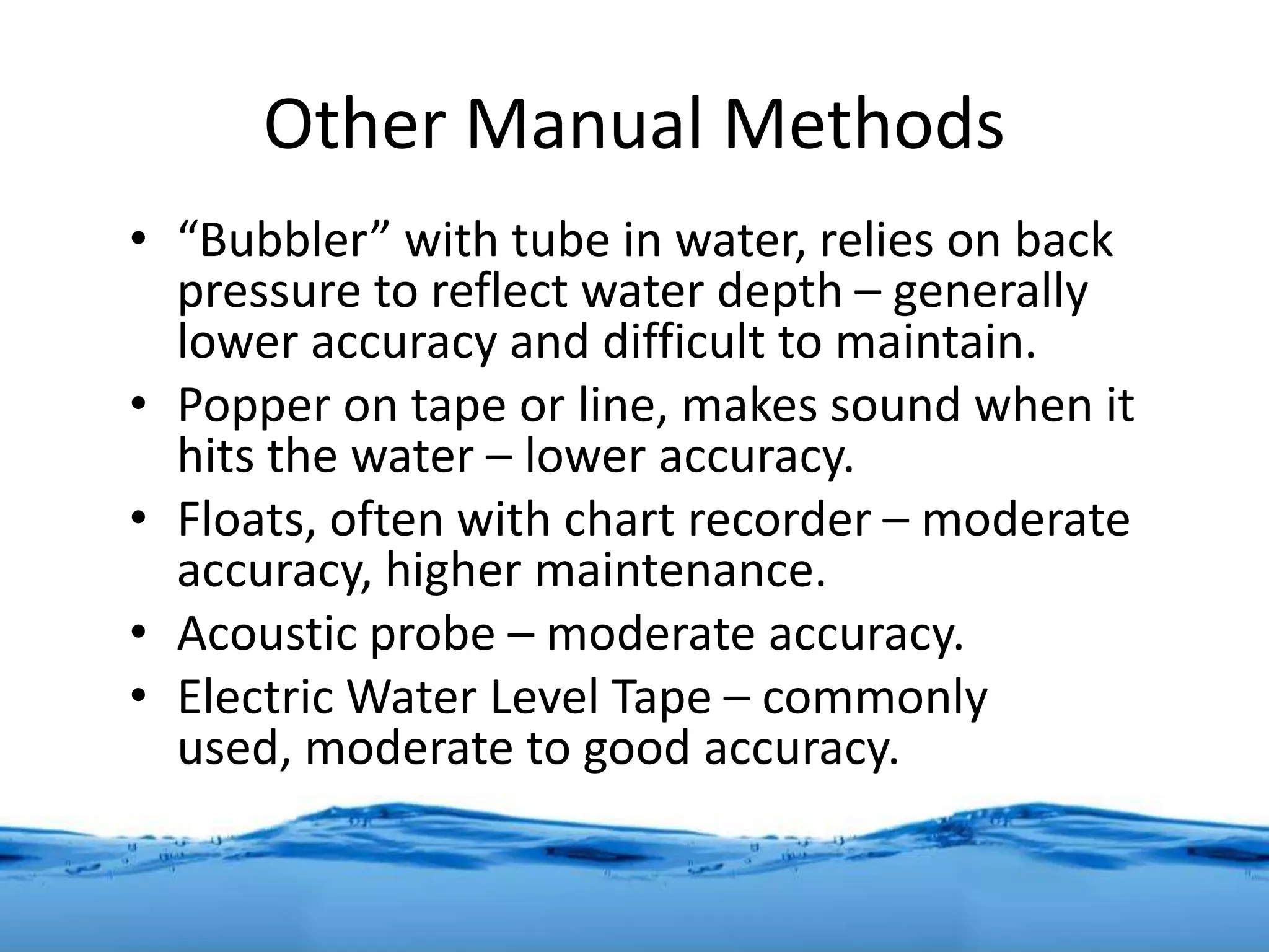 Basic Manual Water Level Measurement | PPTX