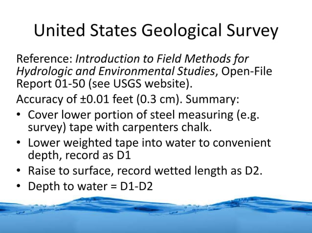 Basic Manual Water Level Measurement | PPTX | Chemistry | Science