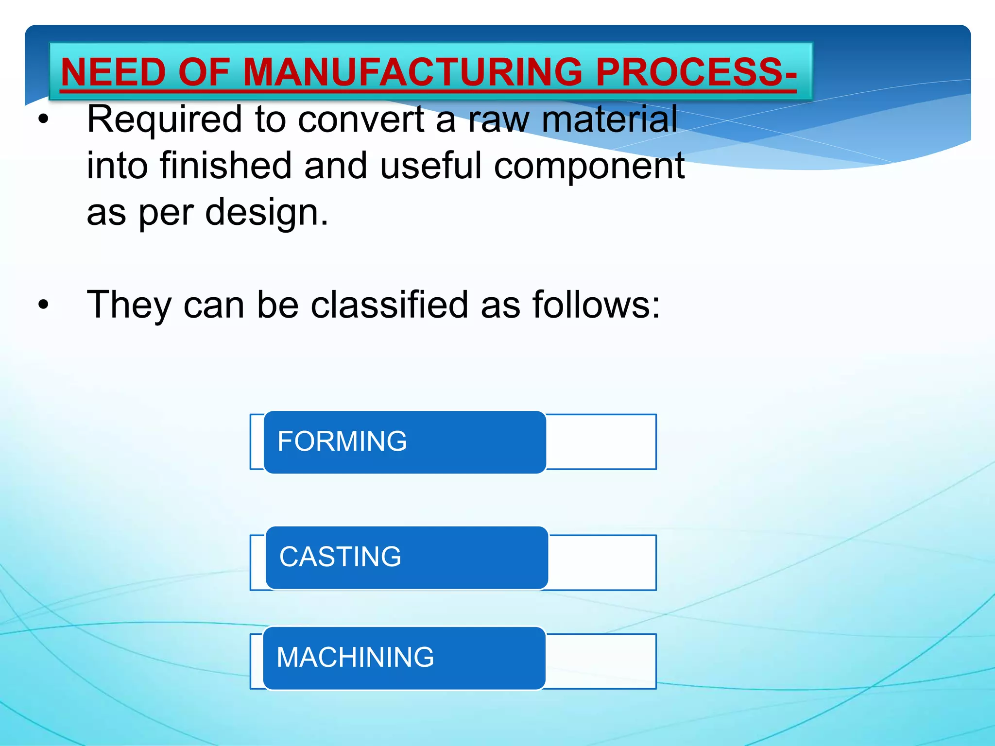 Basic manufacturing process | PPTX