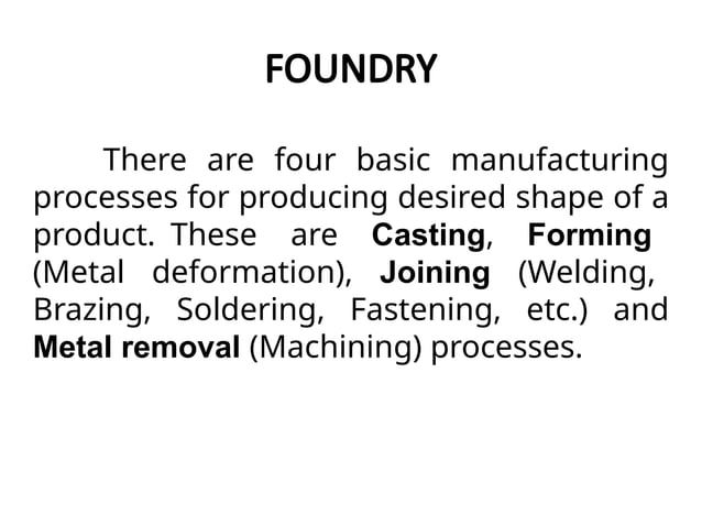 Basic_Manufacturing_Processes LECTURE 01 | PPT
