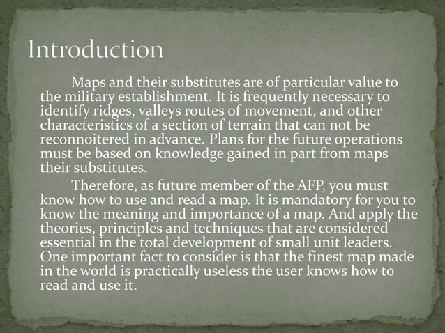 Basic map reading | PPTX | Maps & Navigation