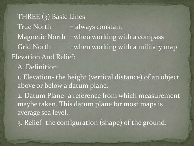 Basic map reading | PPTX | Maps & Navigation