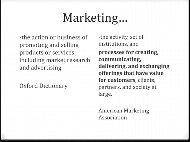 Basic Marketing | PPT