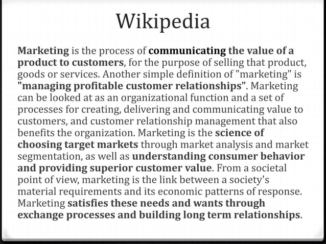 Basic Marketing | PPT