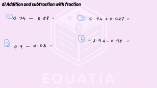 BASIC MATHEMATICS - ADDITION, SUBTRACTION | PDF