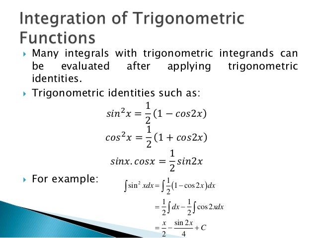 Basic mathematics integration