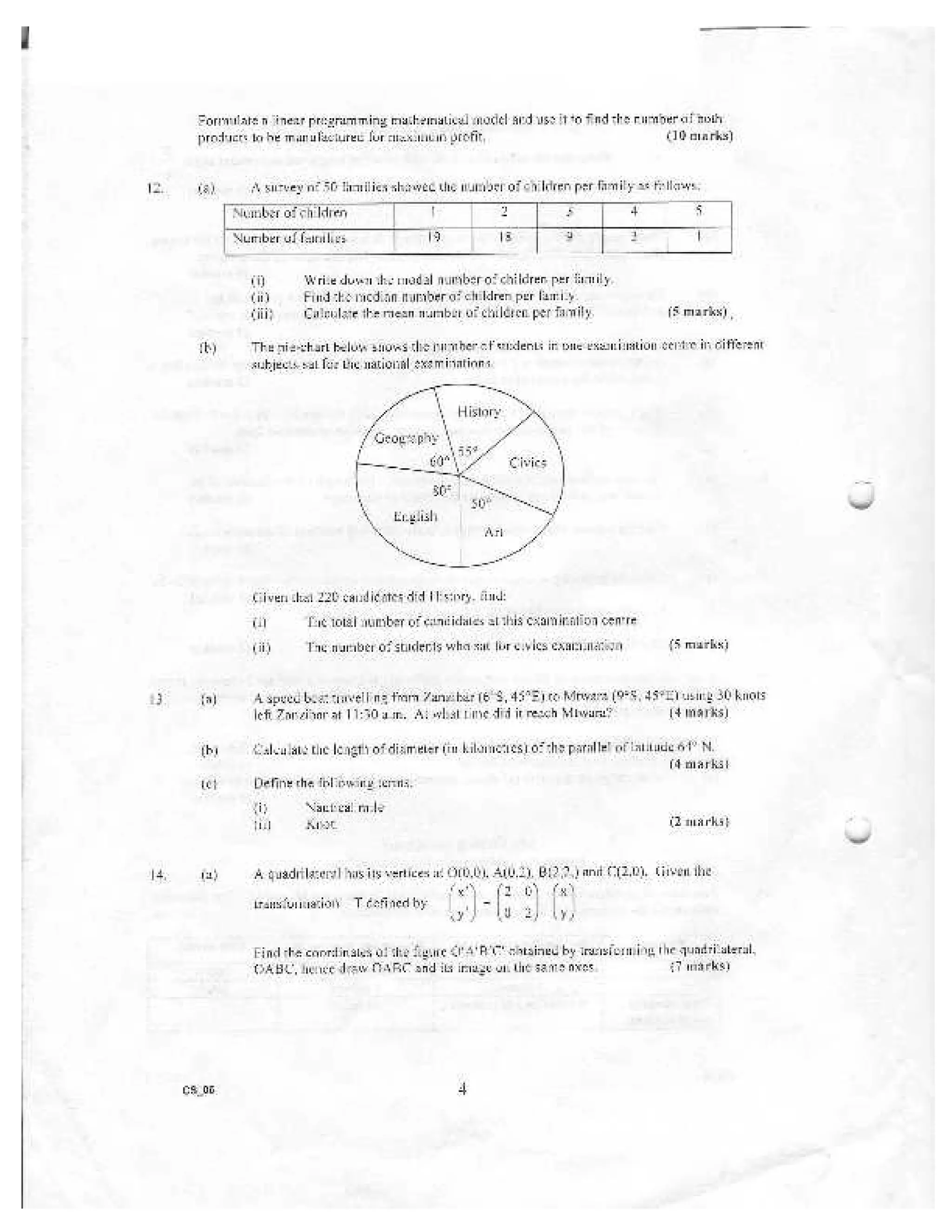 Basic math iv 2006 | PDF