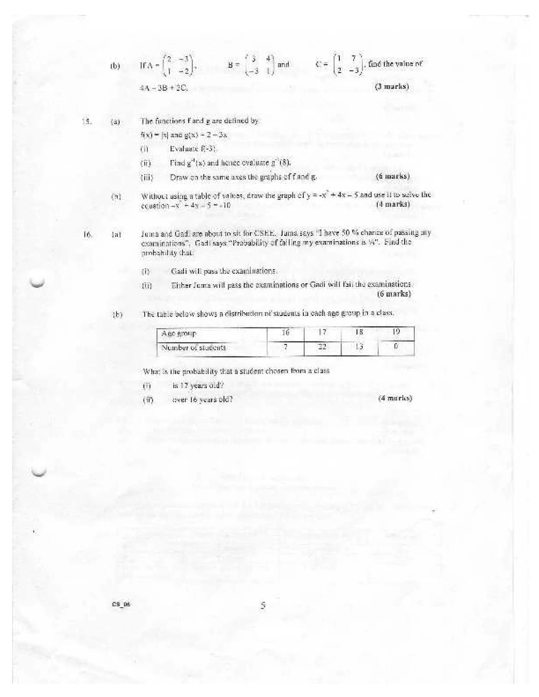 Basic math iv 2006 | PDF