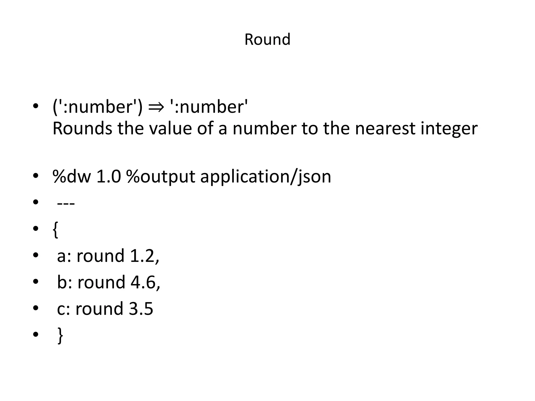 Basic Math Operations Using Dataweave Ppt