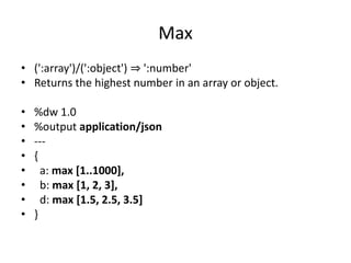 Basic math operations using dataweave | PPT
