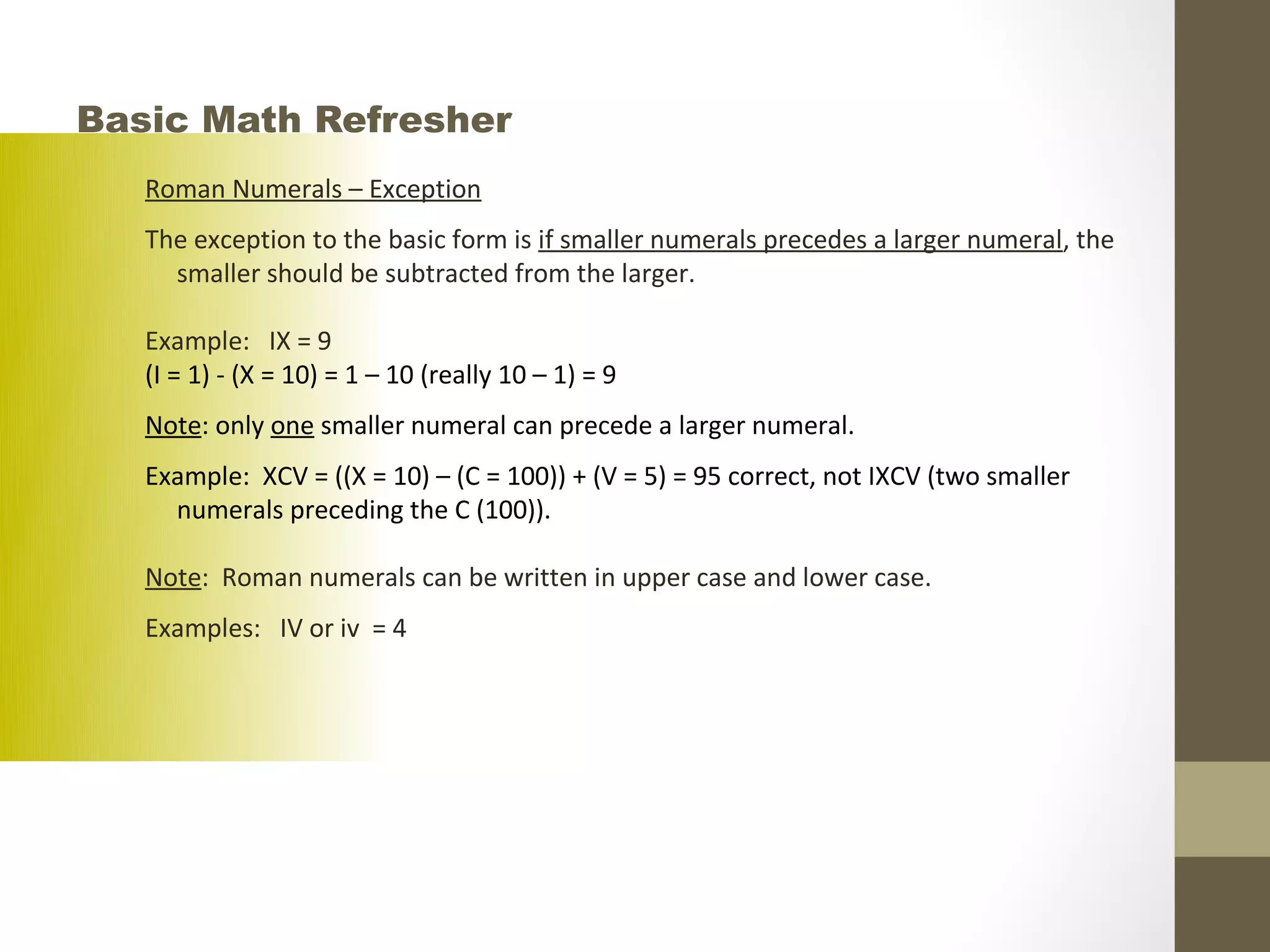 Basicmathrefresher | PPT