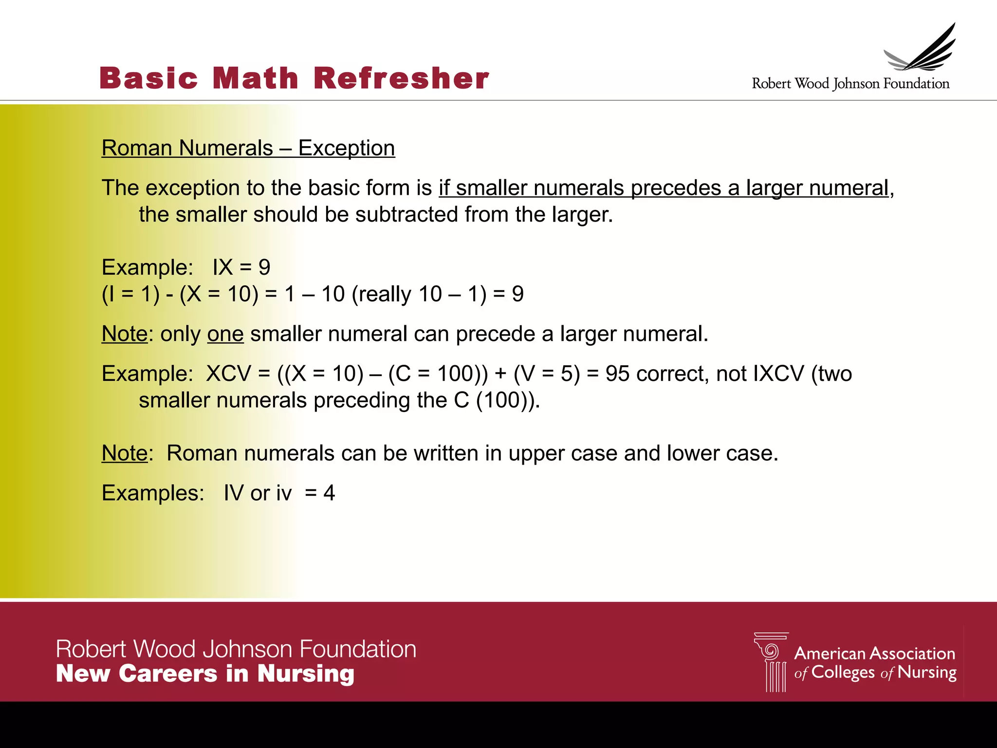 Basic math refresher 2012 | PPT