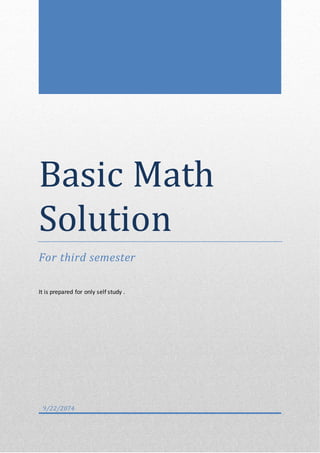 Basic math solution | PDF