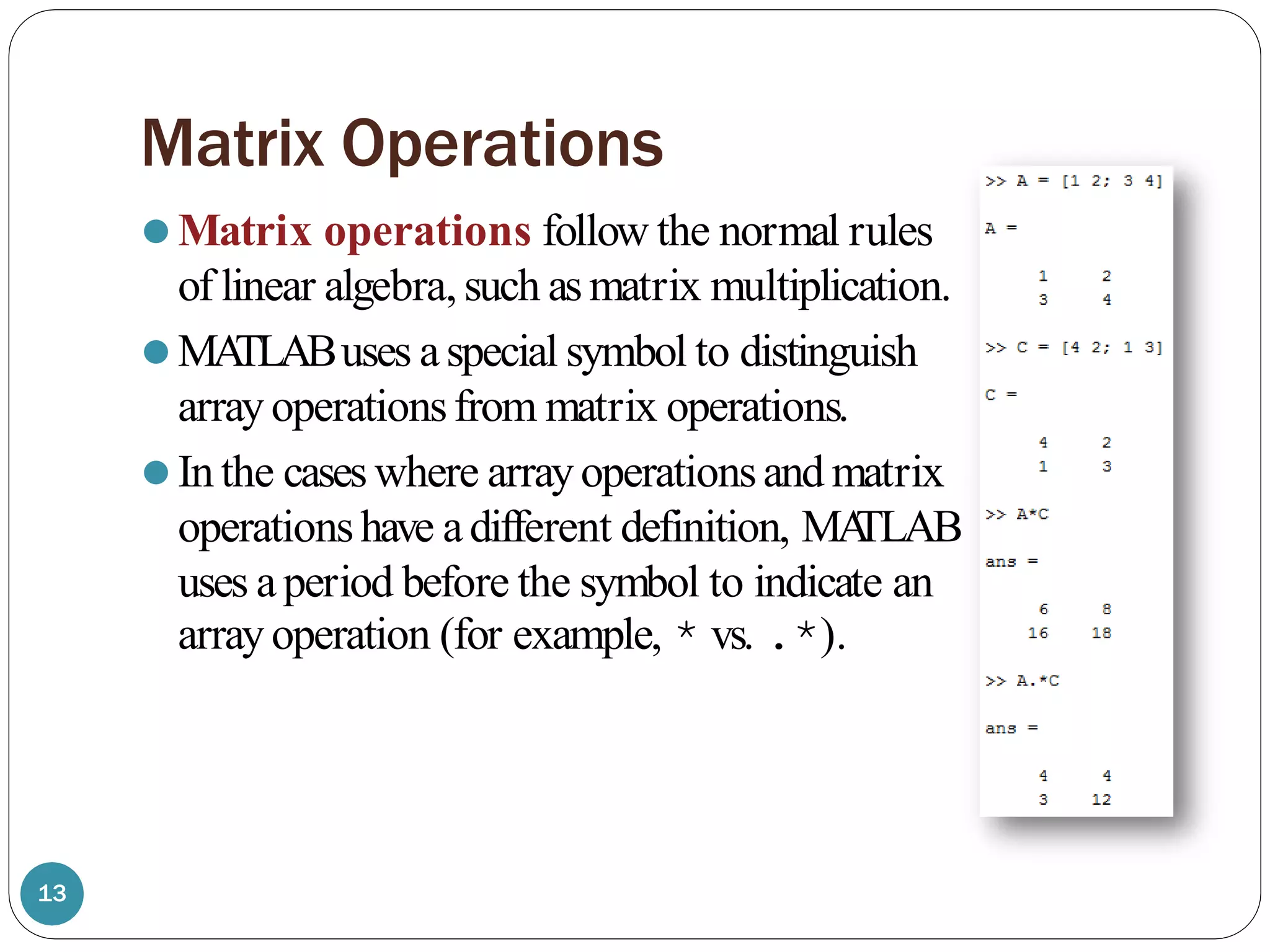Basic Matlab Programming Pptpptx Programming Languages Computing