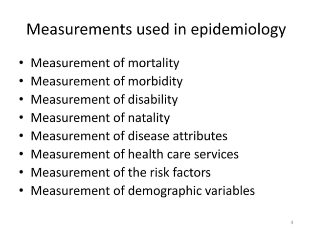 Basic measurements in epidemiology | PPTX