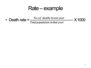 Basic measurements in epidemiology | PPTX