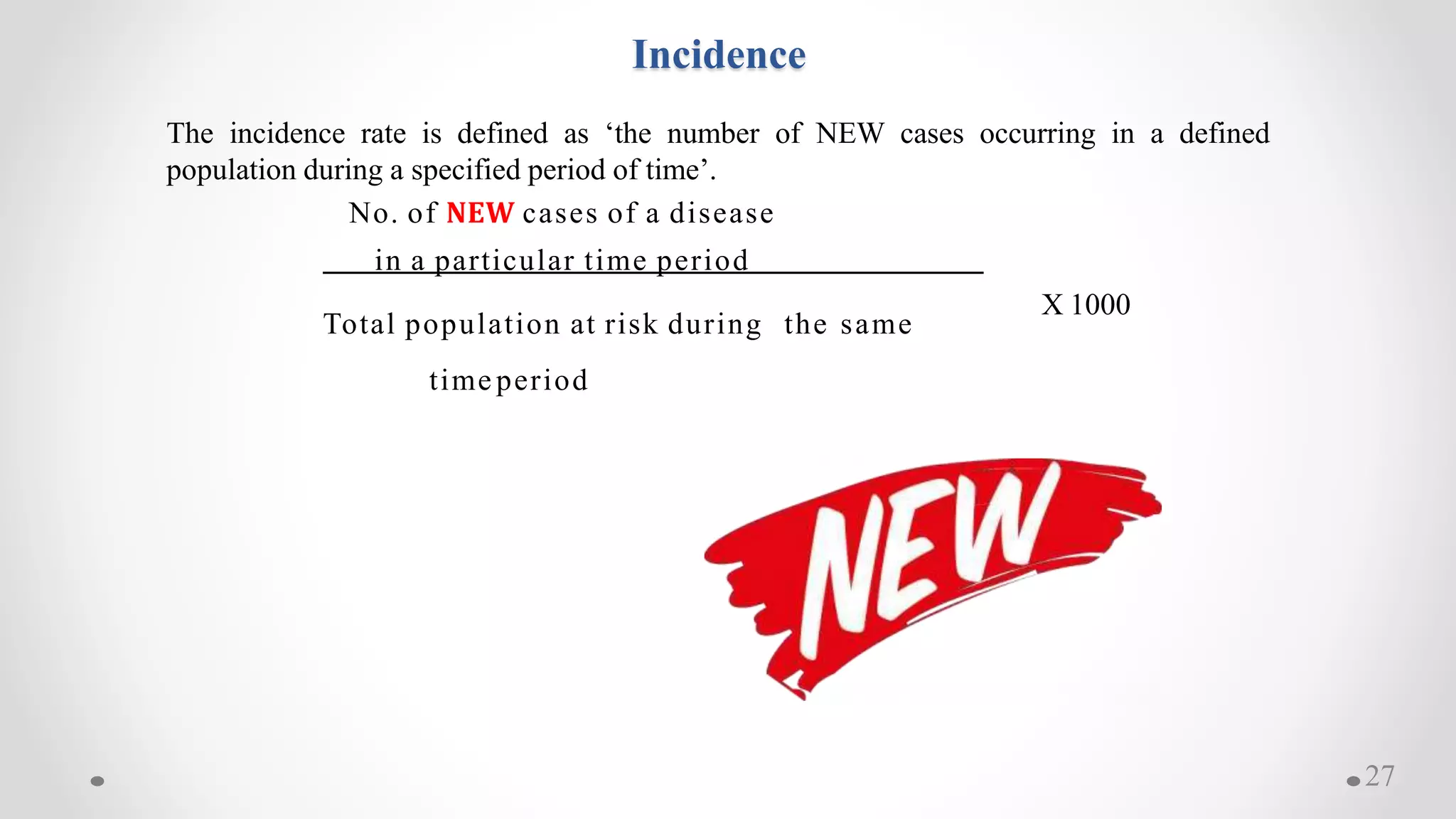 Basic measurements in epidemiology | PPTX