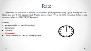 Basic measurements in epidemiology | PPTX