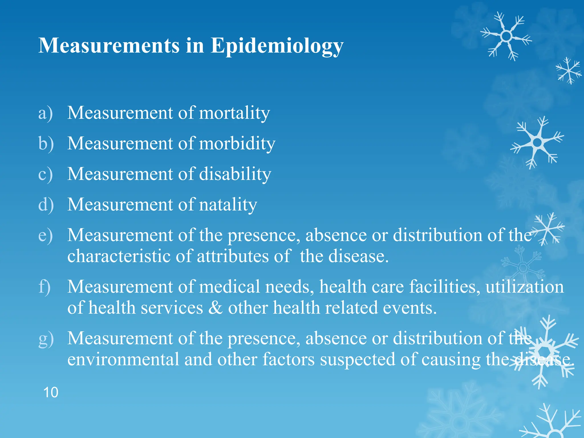 BASIC MEASUREMENTS IN EPIDEMIOLOGY presentation | PPT