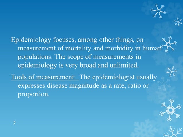 BASIC MEASUREMENTS IN EPIDEMIOLOGY presentation | PPT | Infectious ...