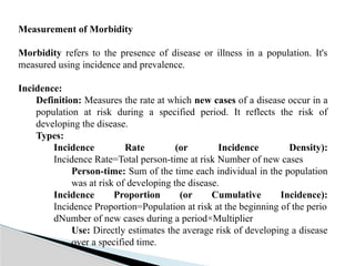 Basic Measures in Epidemiology, Measurement of Mortality,Measurement of ...