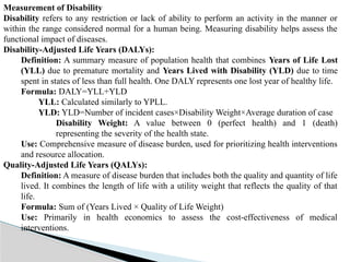 Basic Measures in Epidemiology, Measurement of Mortality,Measurement of ...