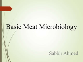Basic meat microbiology | PPSX
