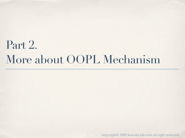 Basic Mechanism of OOPL | PPT