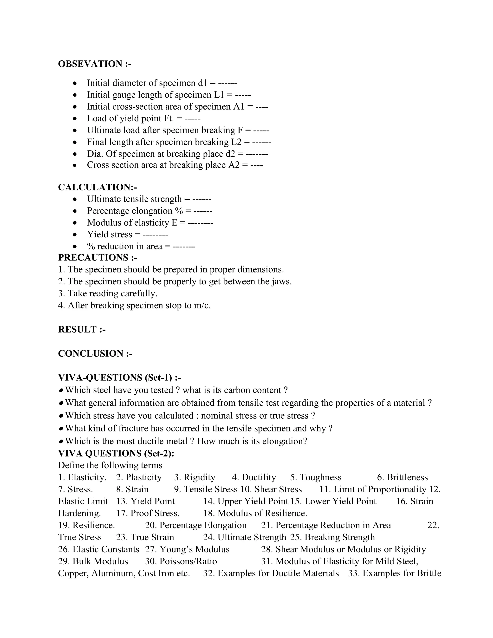 Basic mechanical engineering lab manual (bmep 101-102) by varun pratap singh | PDF