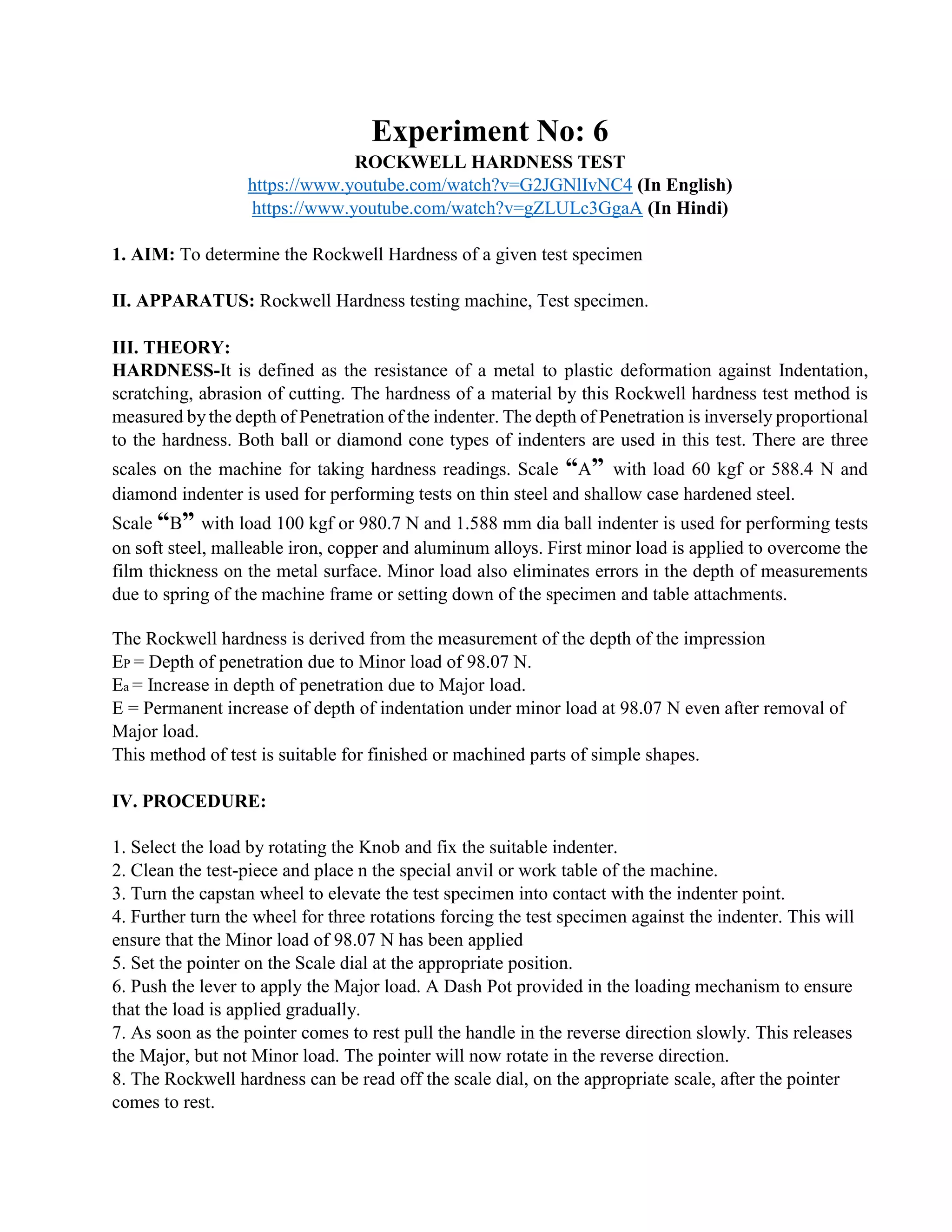 Basic mechanical engineering lab manual (bmep 101-102) by varun pratap singh | PDF