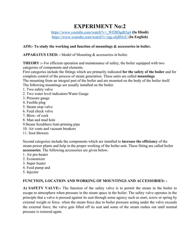 Basic mechanical engineering lab manual (bmep 101-102) by varun pratap singh | PDF | Chemistry ...