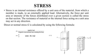 Basic mechanical engineering (BMET-101/102) unit 5 part-1 simple stress ...